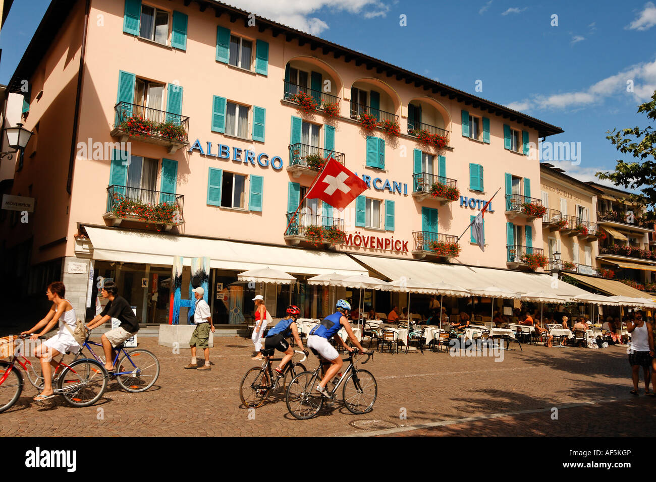 Switzerland Ticino Ascona Promenade Albergo Carcani Stock Photo - Alamy