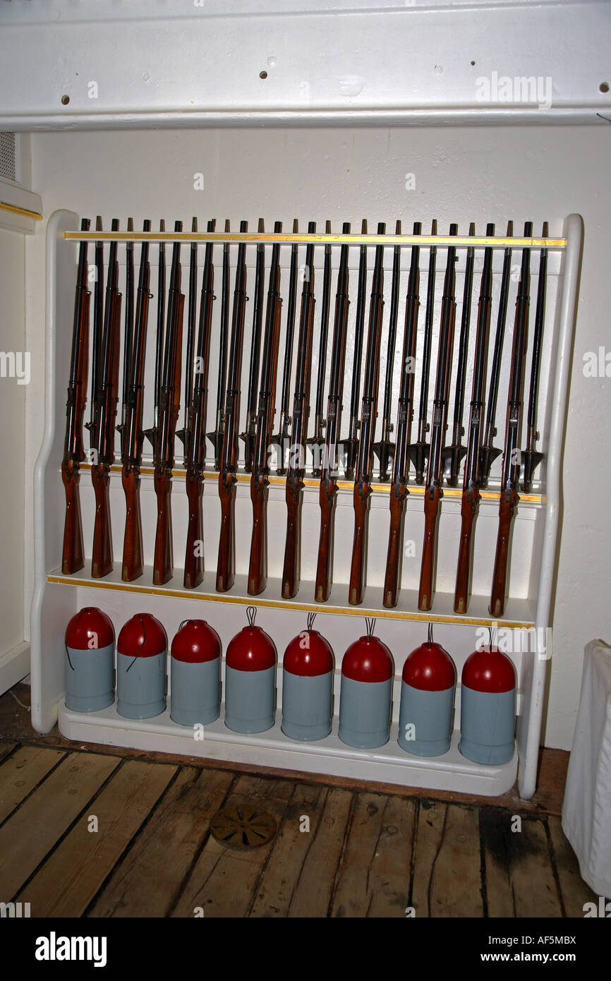 Muskets and Shells in HMS Warrior, Portsmouth Historic Dockyard ...