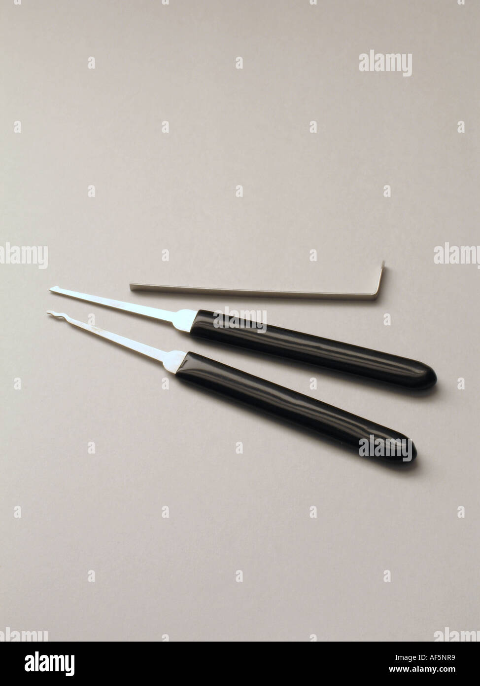 Lock Picks and Tension Wrench Stock Photo - Alamy