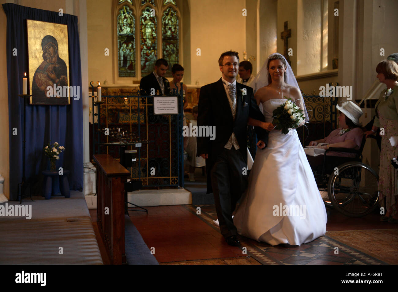 Real Bride And Groom In Church