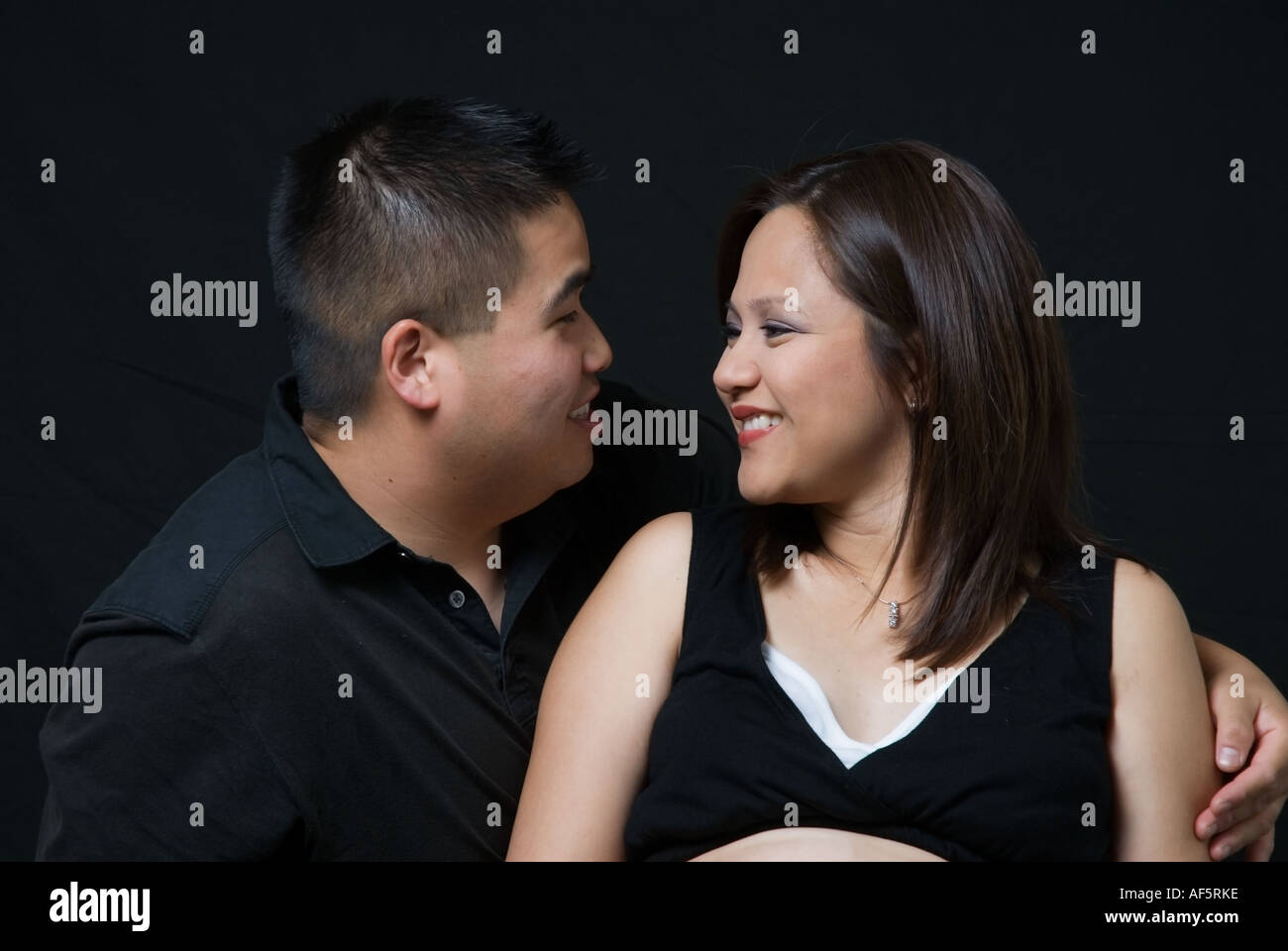 Happy excited expectant father pregnant hi-res stock photography and ...