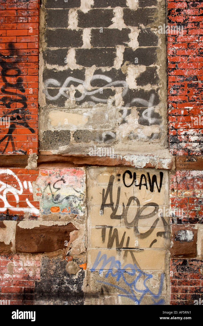 Graffiti on buildings wall Stock Photo - Alamy
