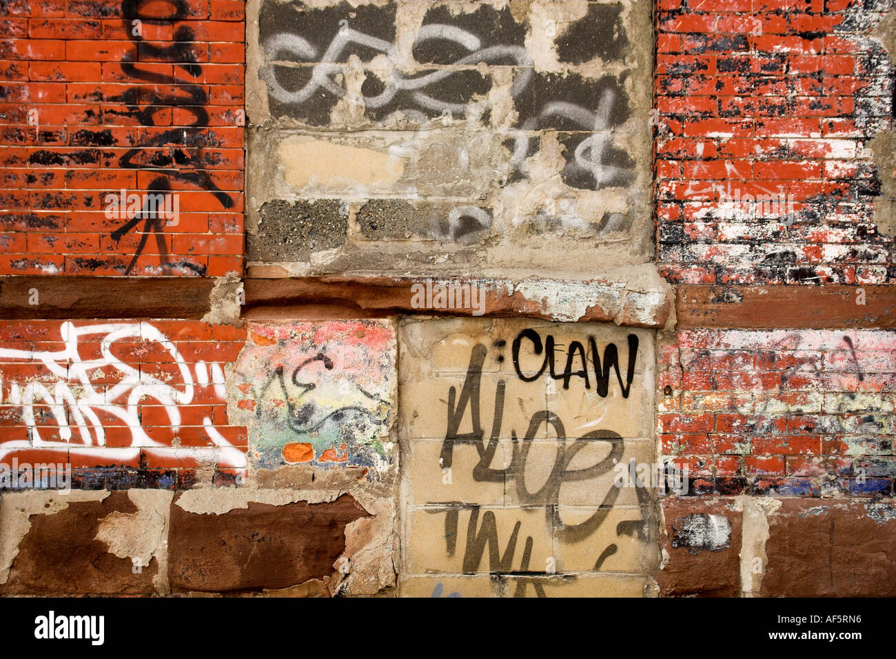 Graffiti on buildings wall Stock Photo - Alamy