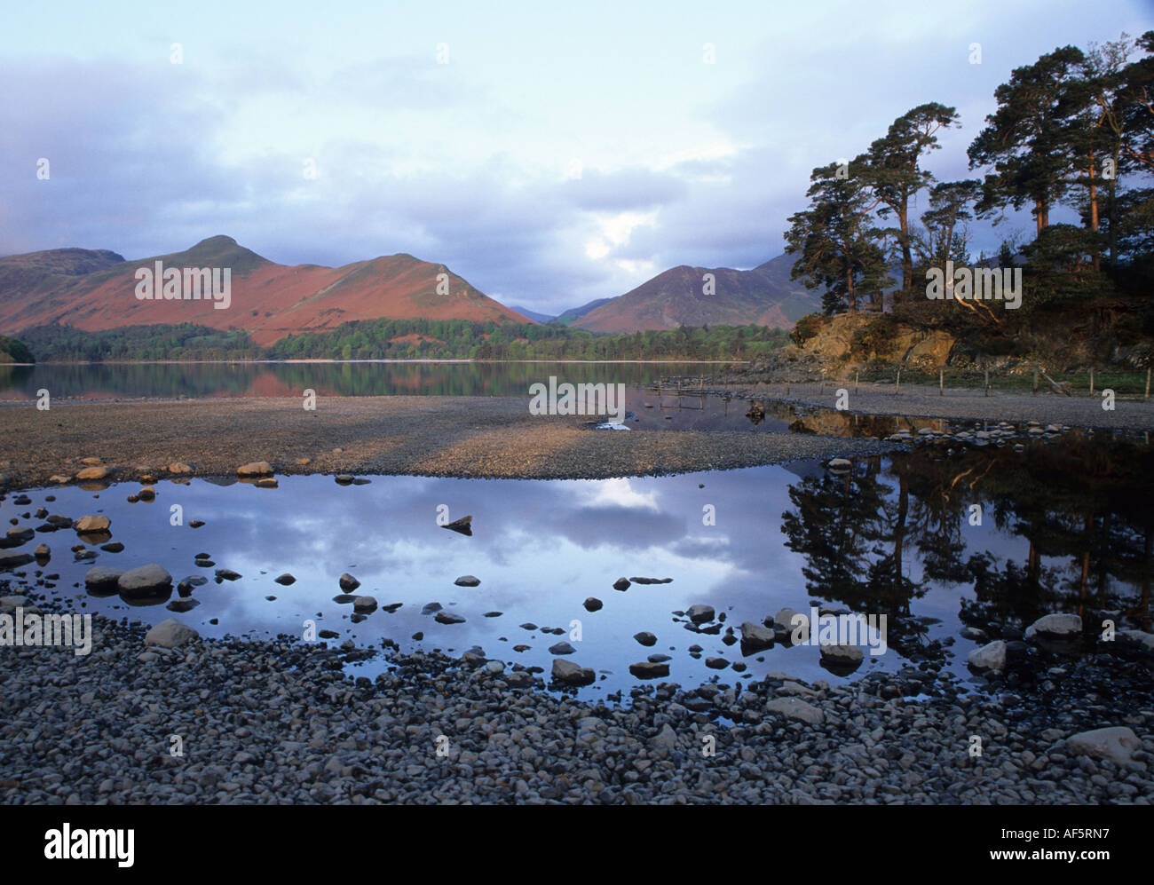 Spring Morning At Friars Crag On Derwentwater Stock Photo - Alamy