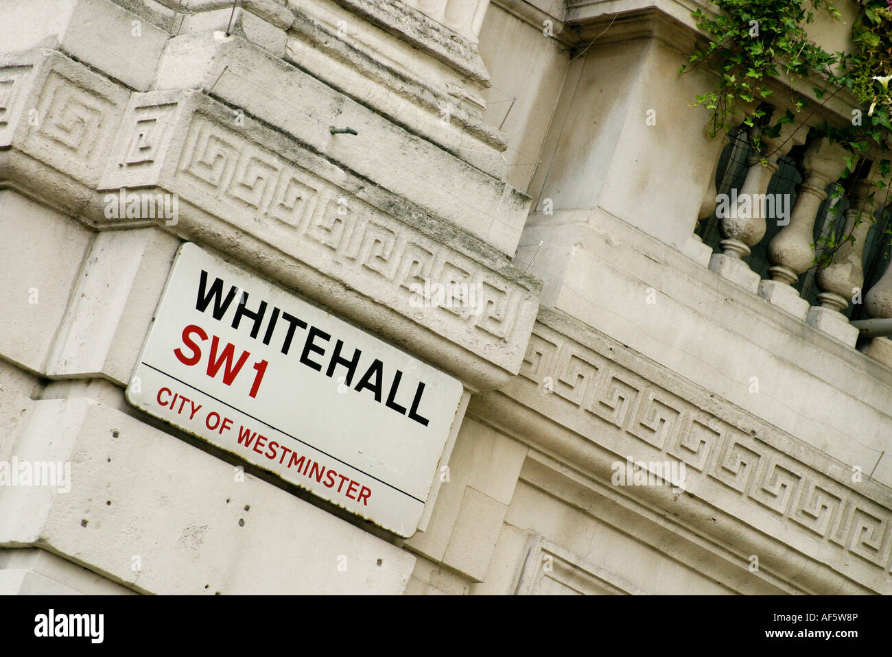 Whitehall Street Sign London Stock Photo - Alamy