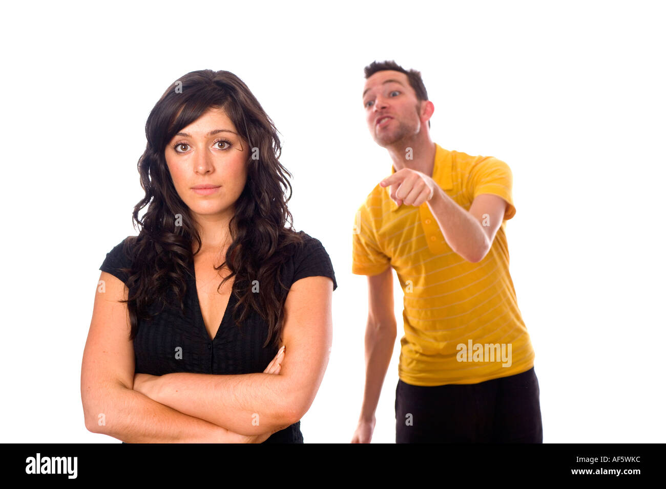 Young couple not communicating and having an argument Stock Photo - Alamy