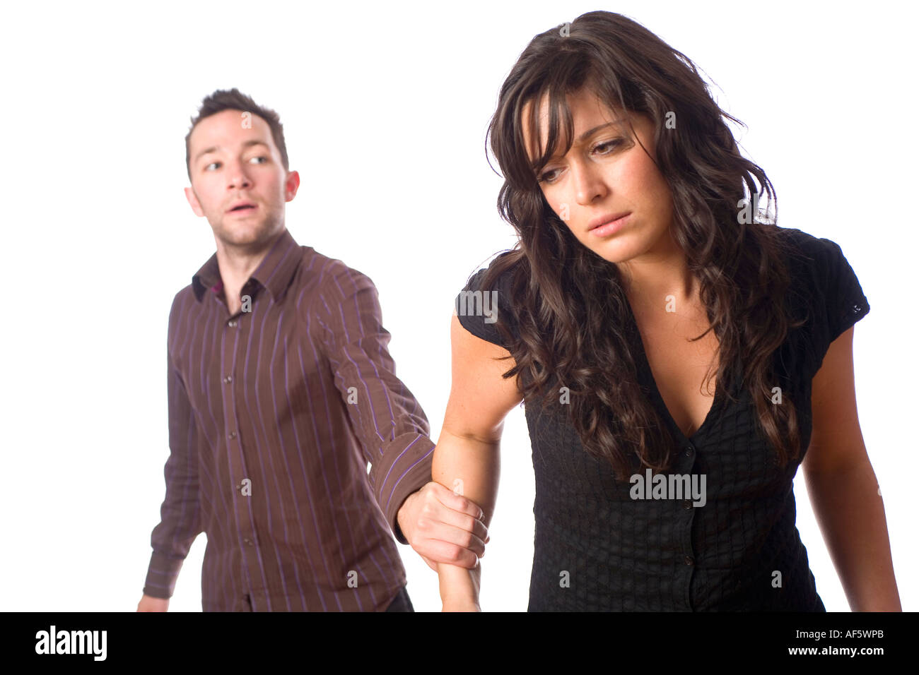 Couple domestic violence abuse threaten Stock Photo - Alamy