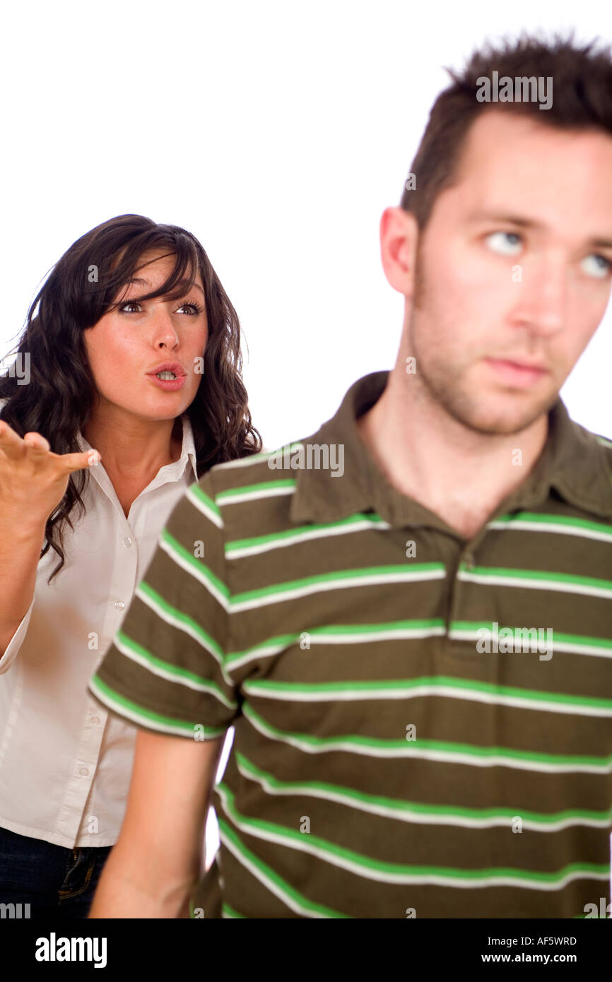 Couple having an argument Stock Photo - Alamy