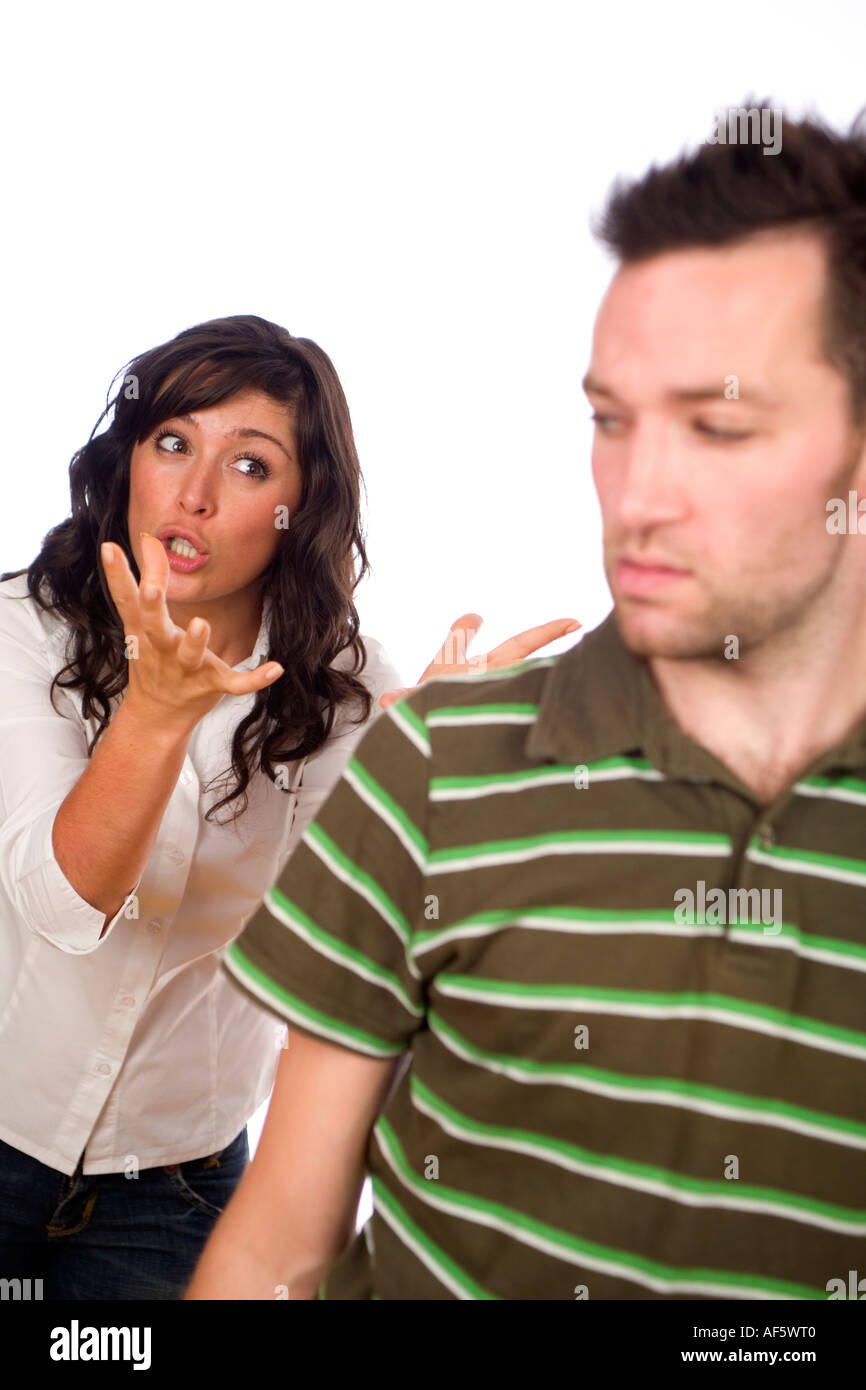 Couple having an argument Stock Photo - Alamy