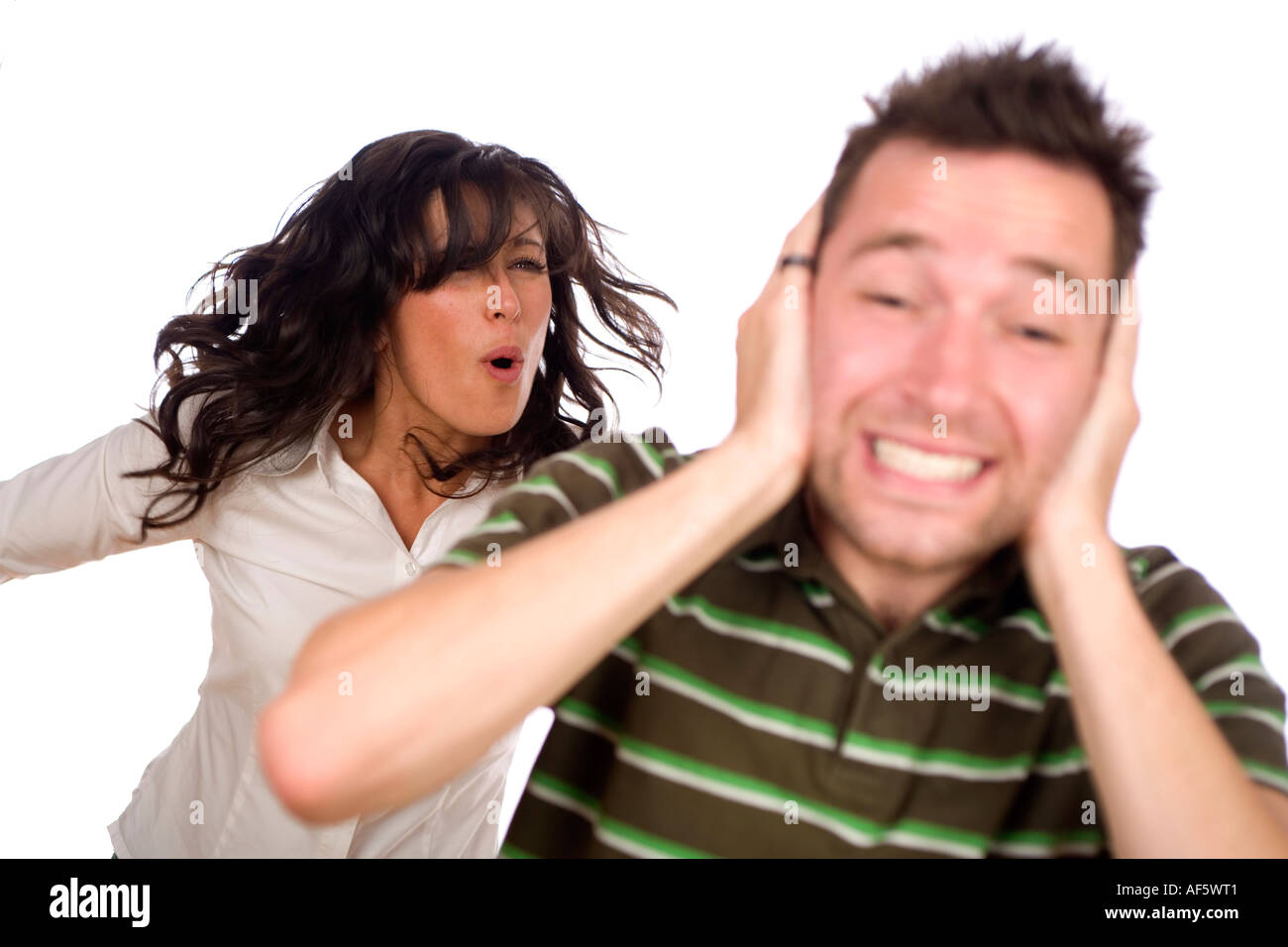 Couple having an argument Stock Photo - Alamy