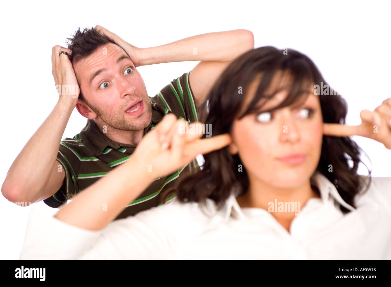Couple having an argument Stock Photo - Alamy
