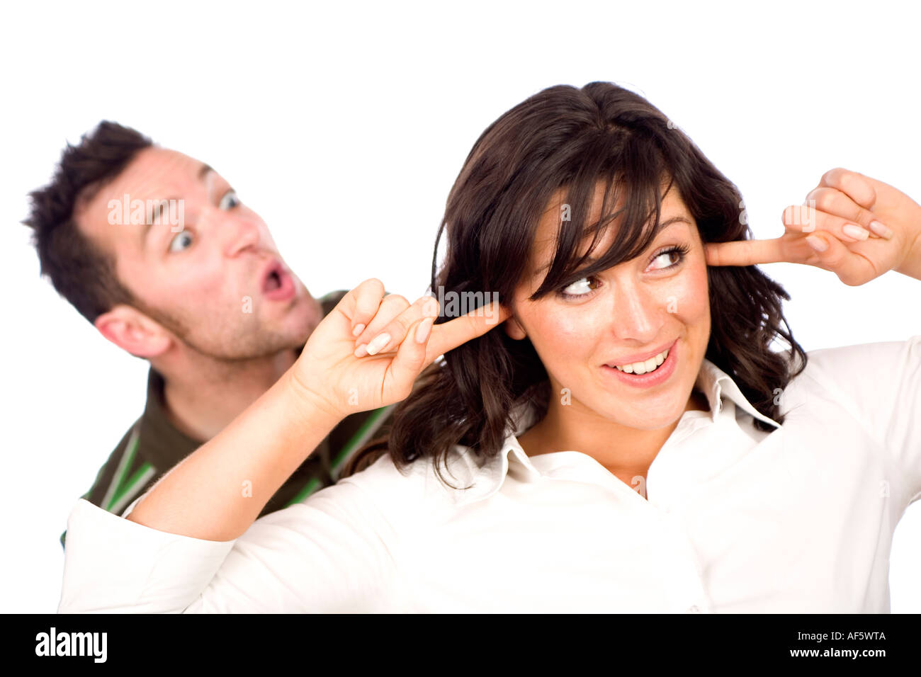 Couple having an argument Stock Photo - Alamy