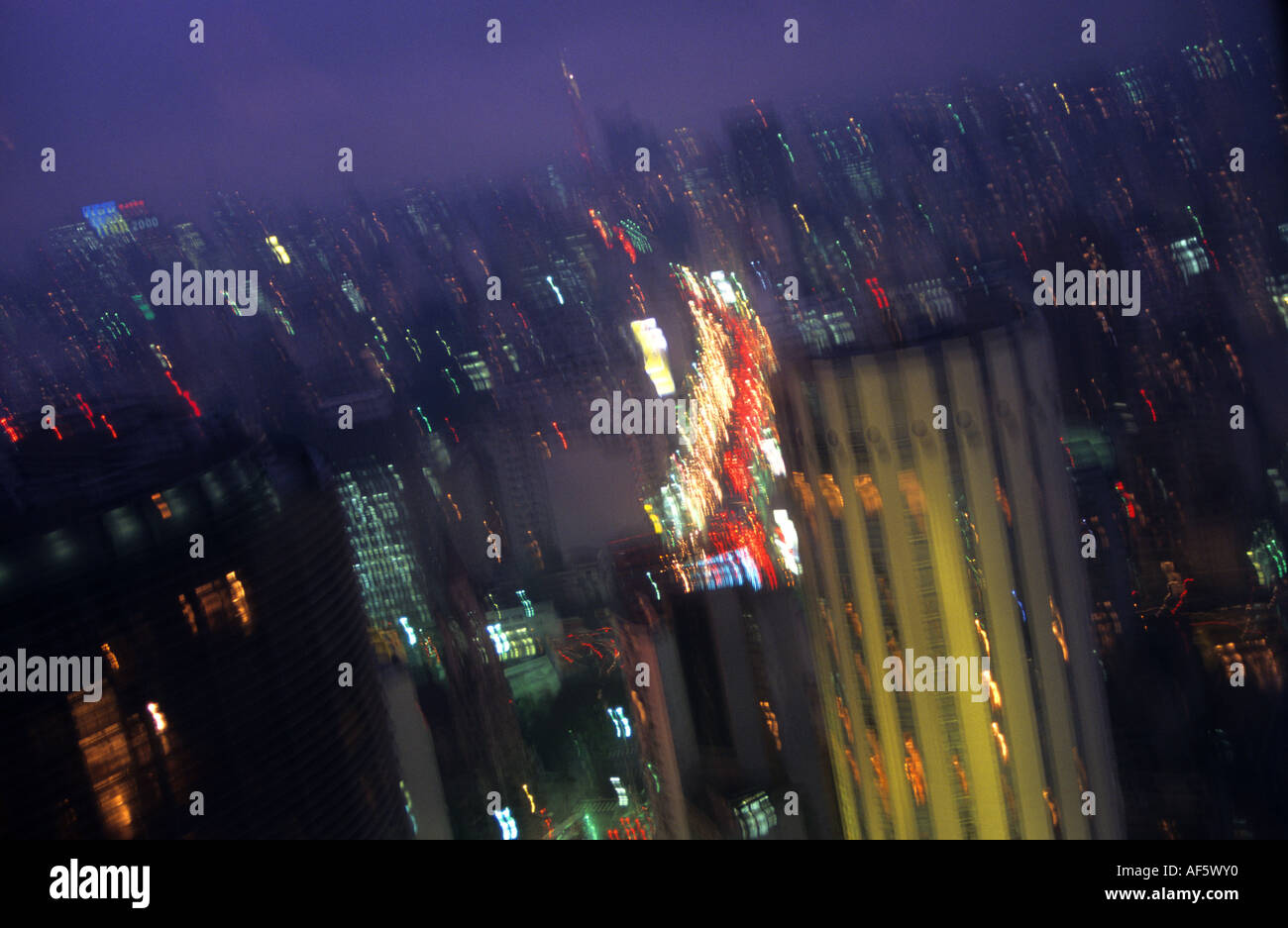 urban landscape night view blur Stock Photo - Alamy