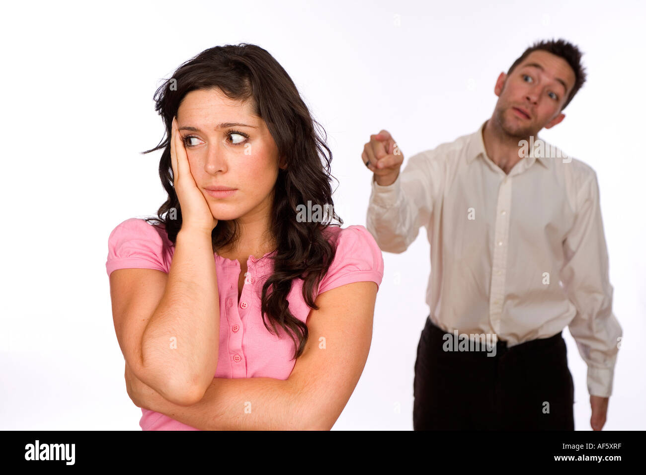 Couple having an argument Stock Photo - Alamy