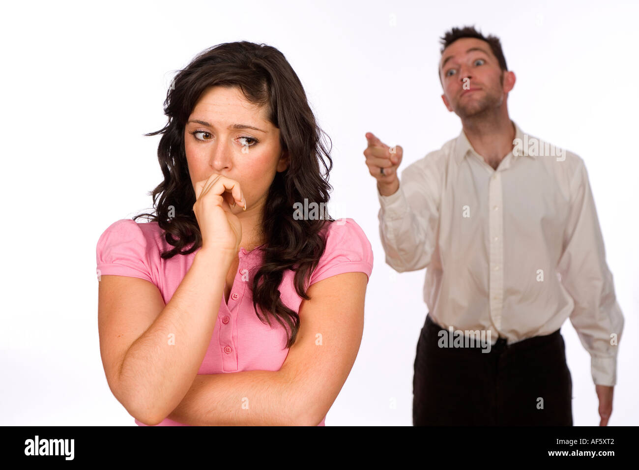 Couple having an argument Stock Photo - Alamy
