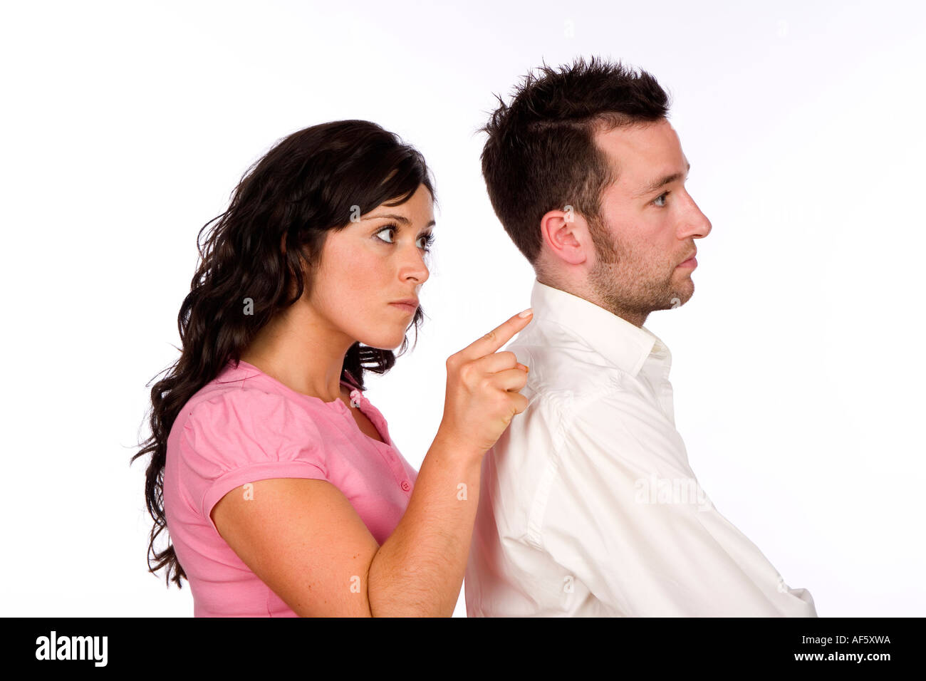 Couple having an argument and ignoring each other Stock Photo - Alamy