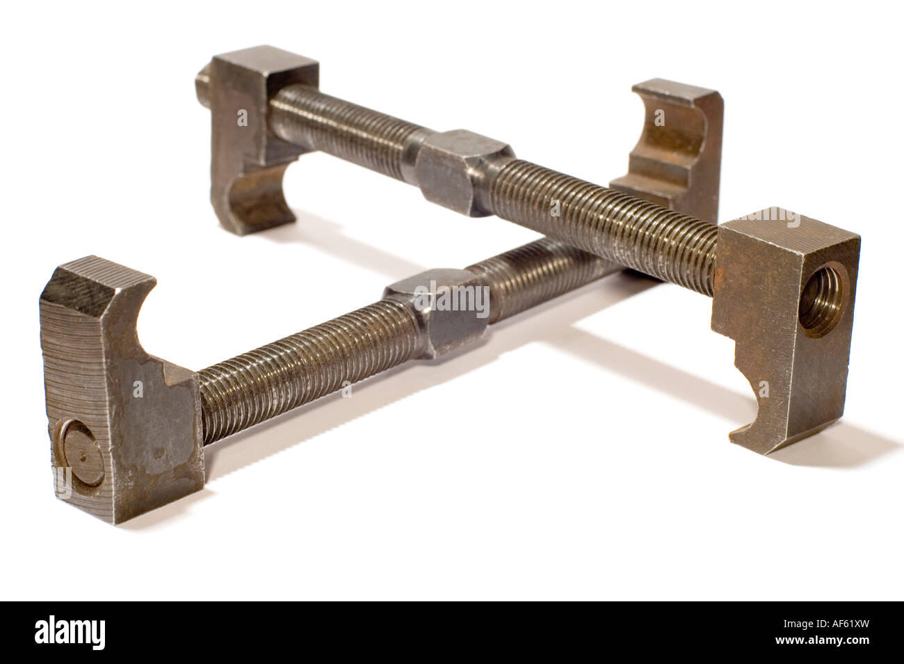 series object on white tool clamp Stock Photo - Alamy