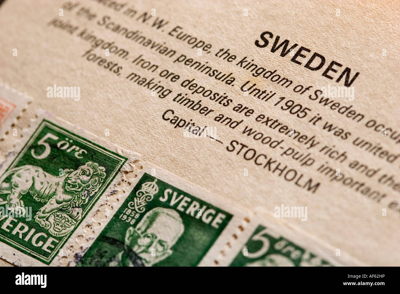 Sweden Postage Stamp High Resolution Stock Photography and Images - Alamy
