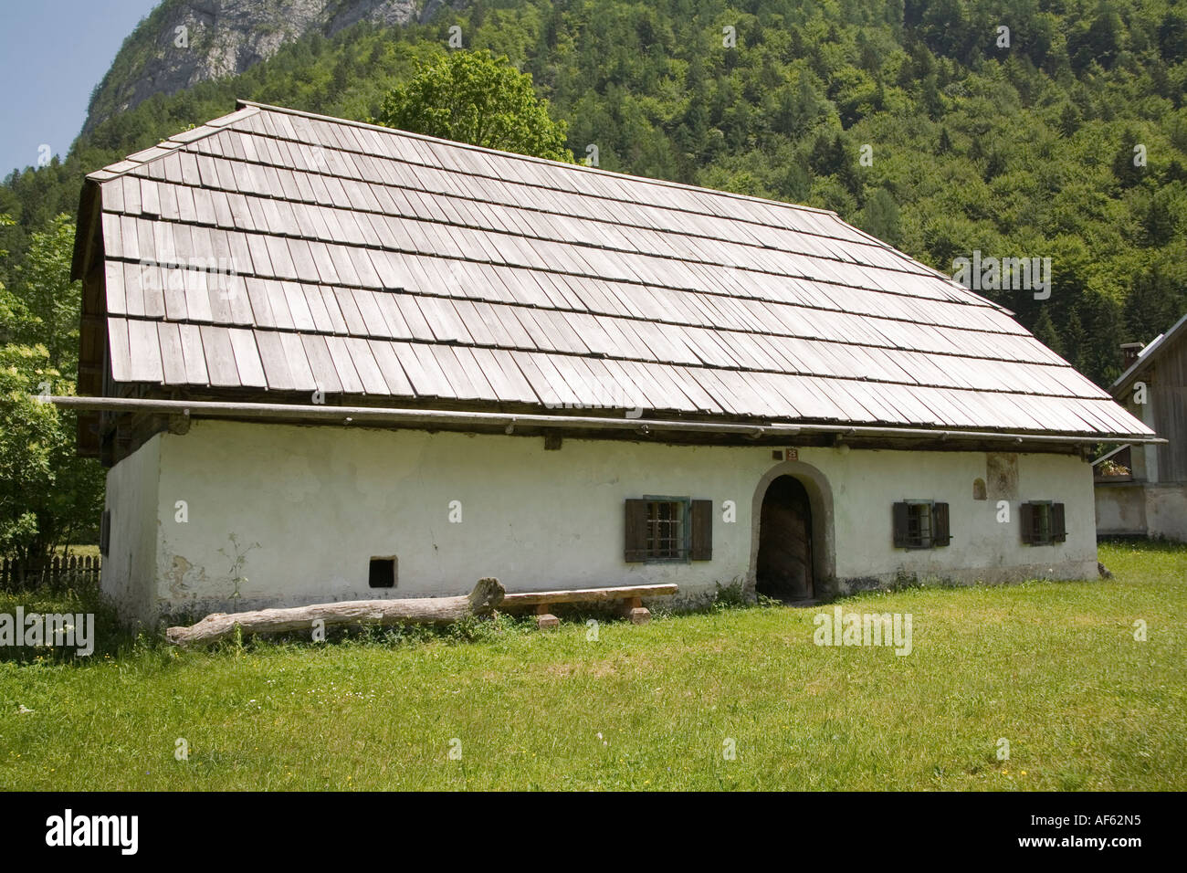 TRIGLAV NATIONAL PARK SLOVENIA June The Pocar Farmhouse in the Radovna ...