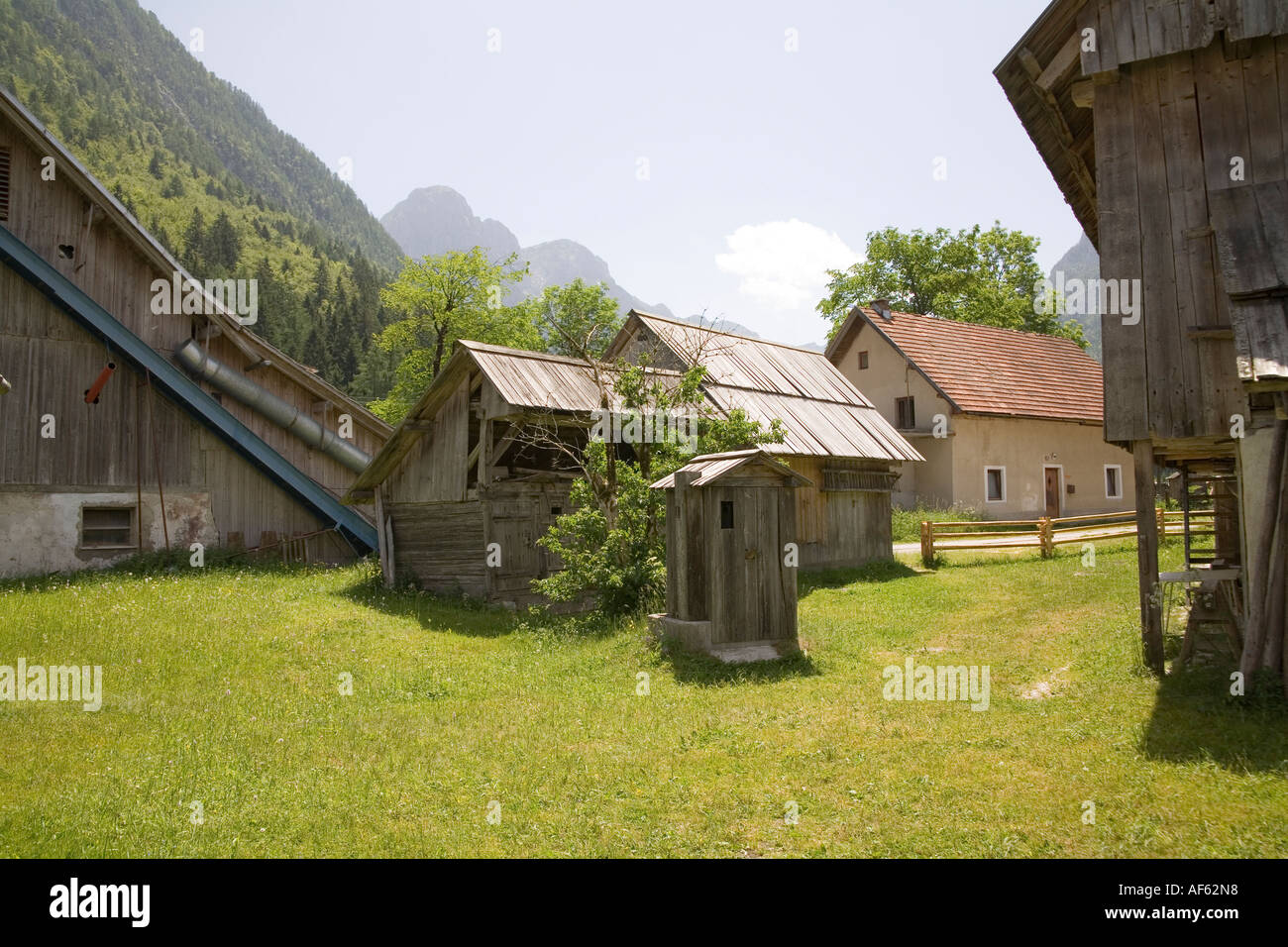 TRIGLAV NATIONAL PARK SLOVENIA June The outbuildings and the Pocar ...