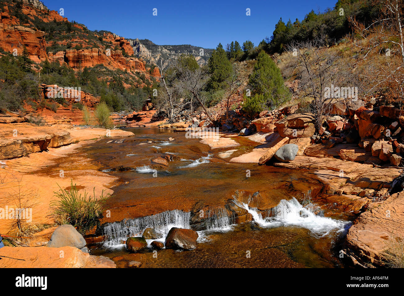 General view of Slide Rock State Park at Sedona, Arizona, USA Stock ...