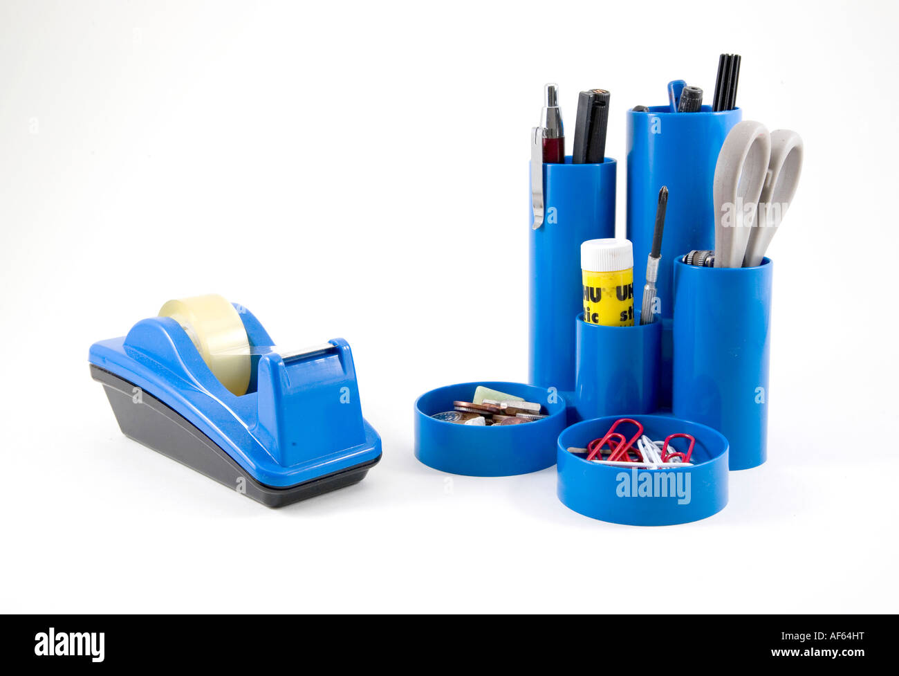 Pen Holder an sellotape dispenser Stock Photo - Alamy