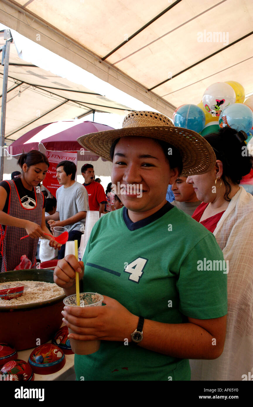 Festival of the traditional mexican drink Tejate in the village of St ...