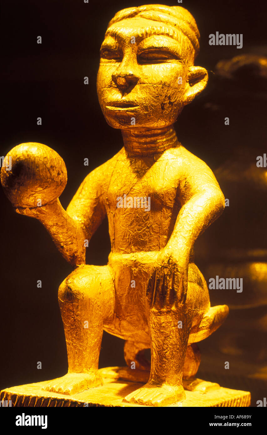 Golden figure at the Gold of Africa Museum in Cape Town South Africa ...