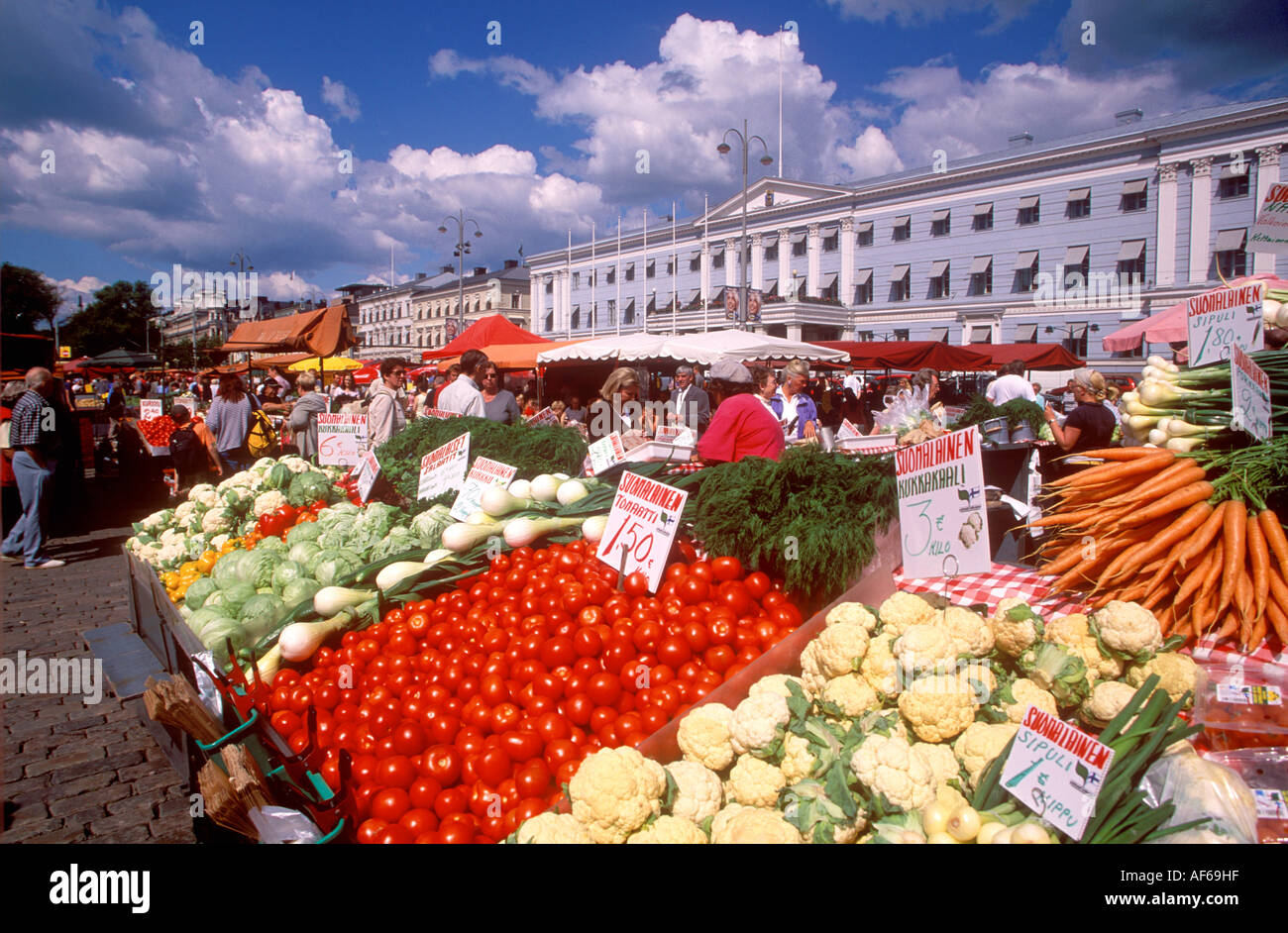 Helsinki - The Waterfront Market in Kauppatori Square Stock Photo - Alamy
