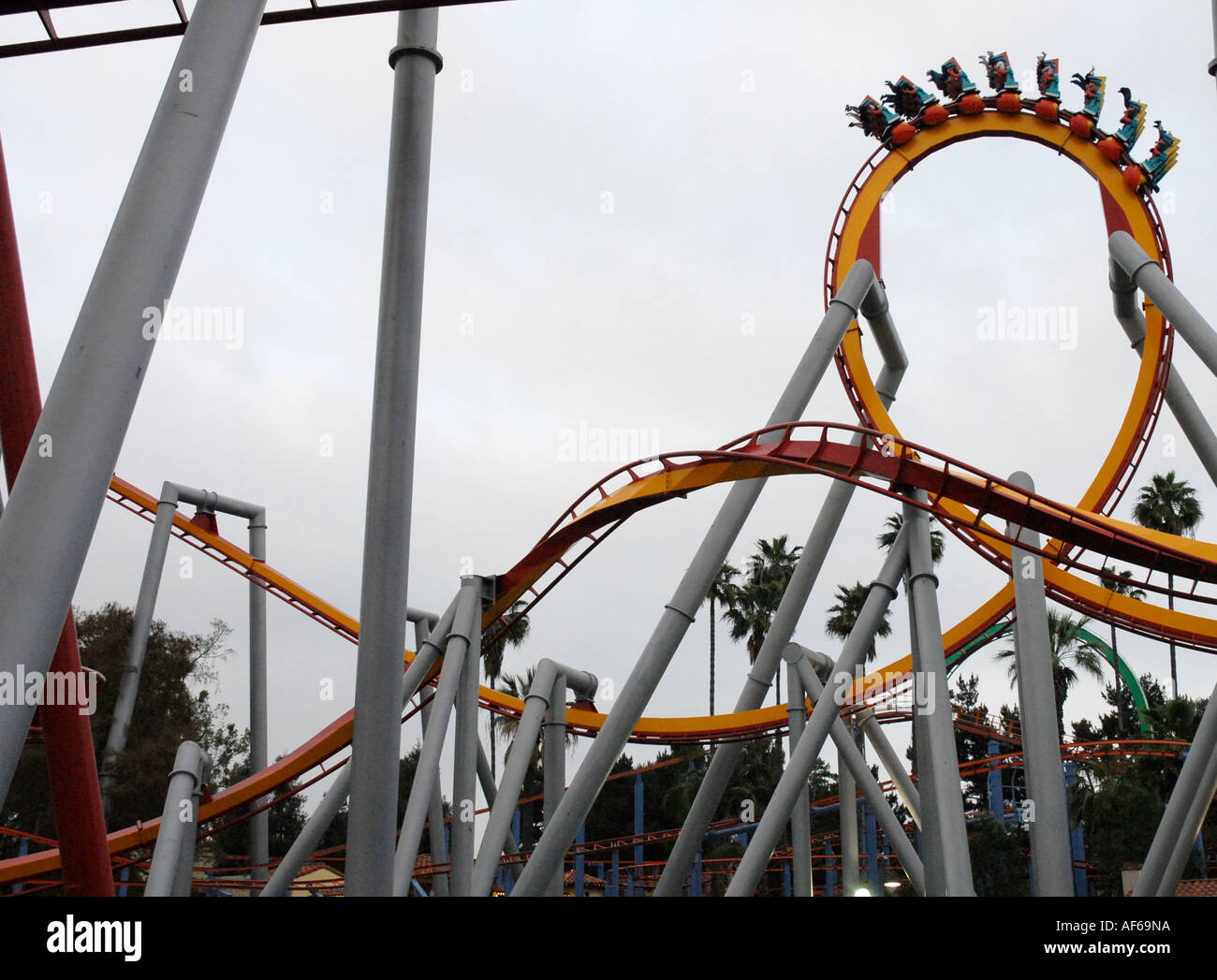 Scary roller coaster Stock Photo - Alamy
