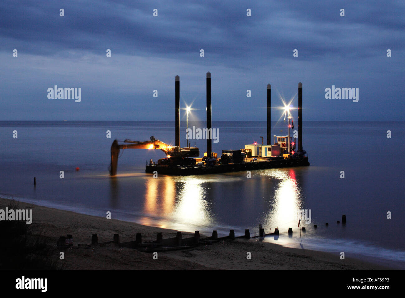 Southwold sea defence project Stock Photo - Alamy