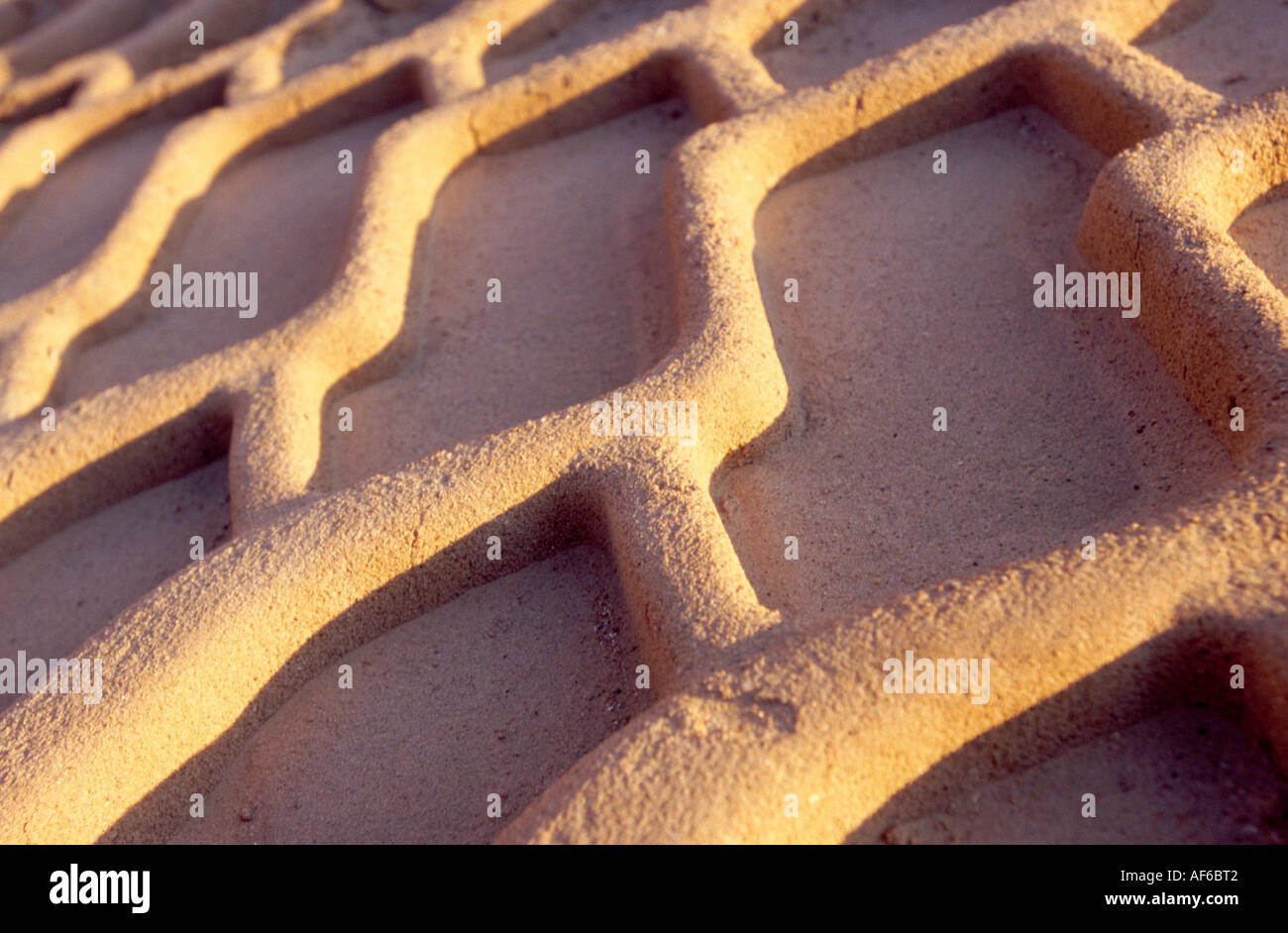 Tracks made by a loader tractor Stock Photo - Alamy