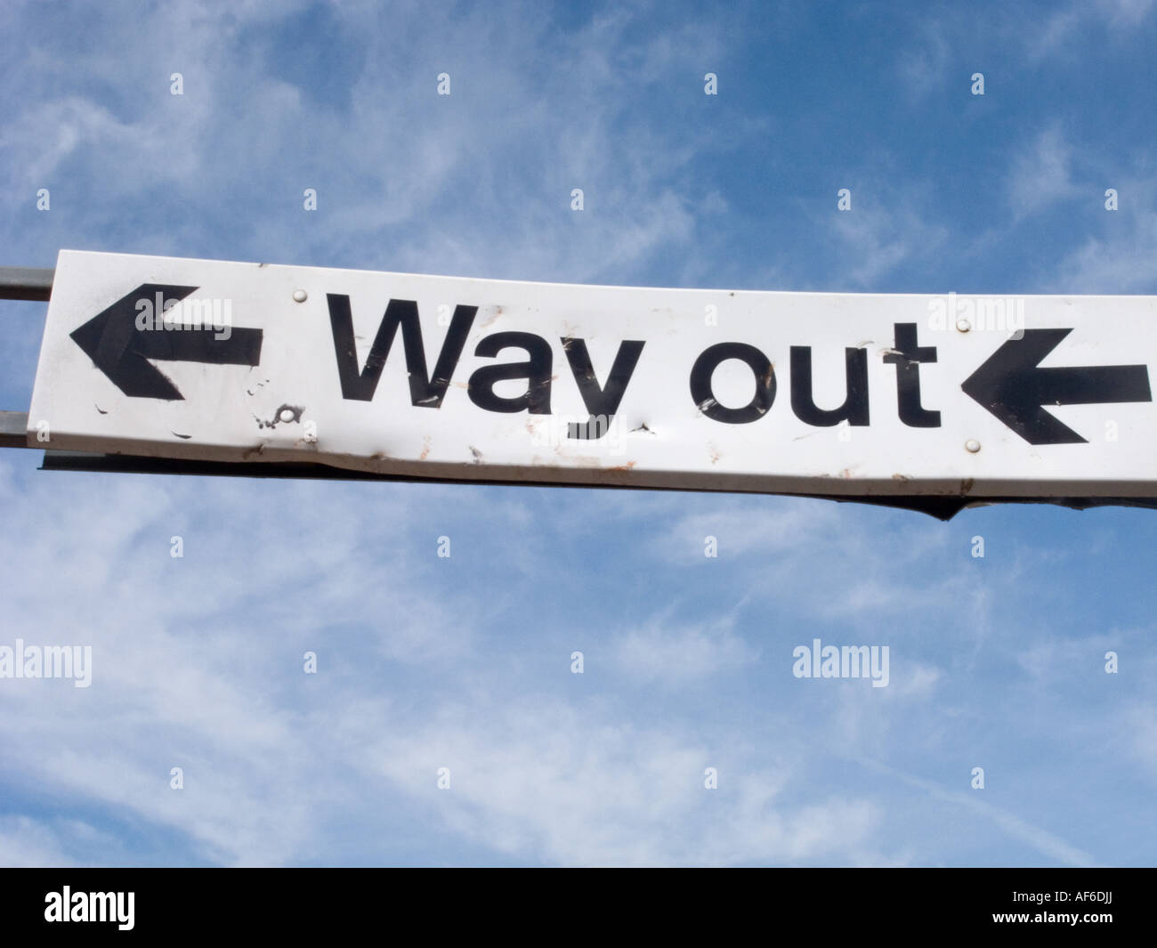 Way Out Sign, Railway Station Stock Photo - Alamy