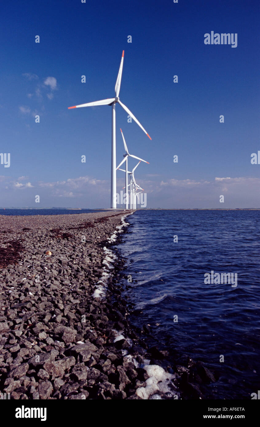 Modern offshore wind turbine power plant, 2.0 MegaWatt Vestas V80 and ...