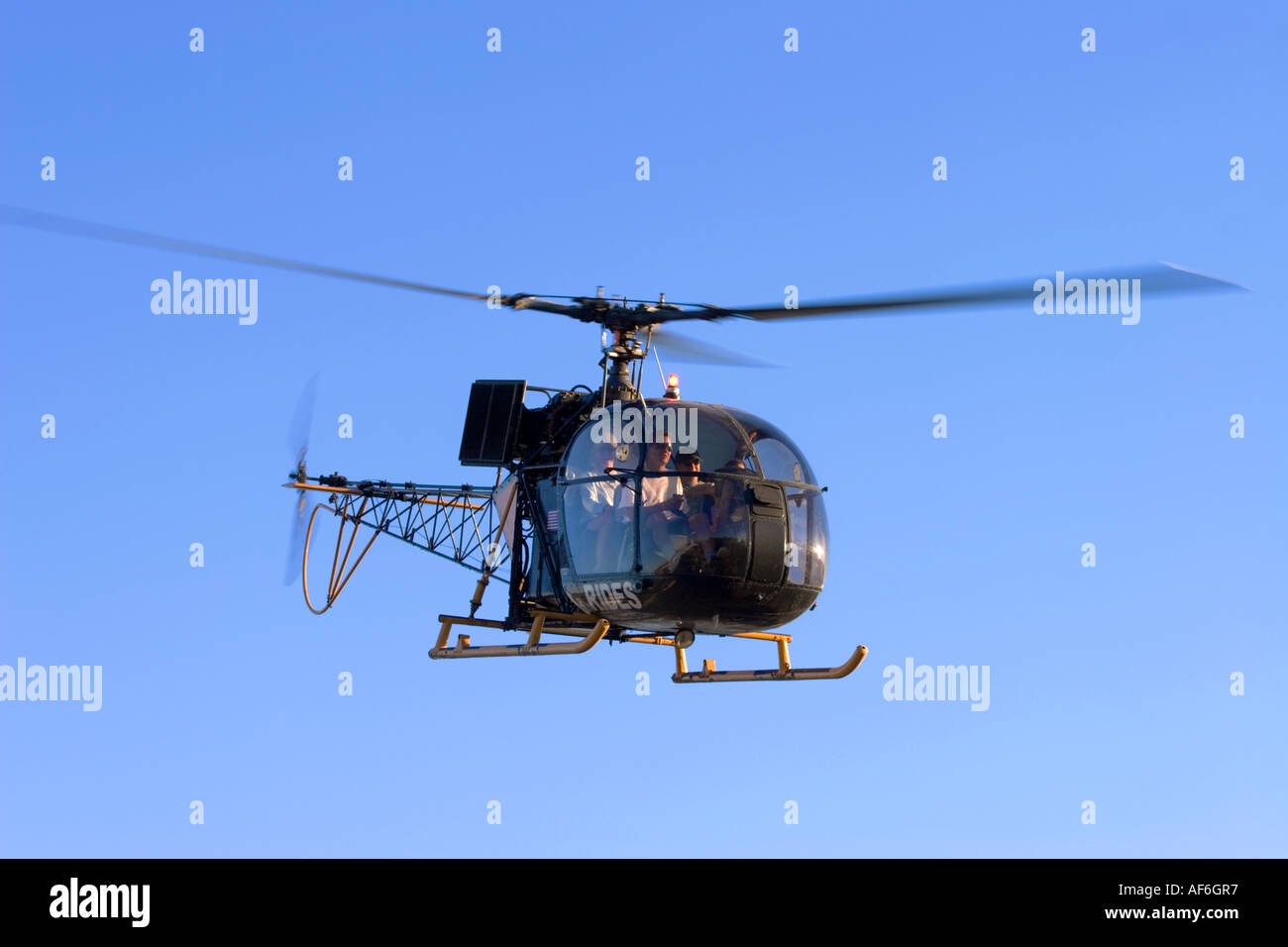 Helicopter ride flight Stock Photo - Alamy