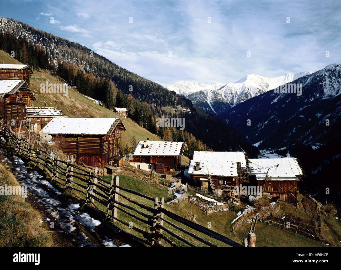 geography / travel, Italy, South Tyrol, Ulten Valley, Pilsen farm, snow ...