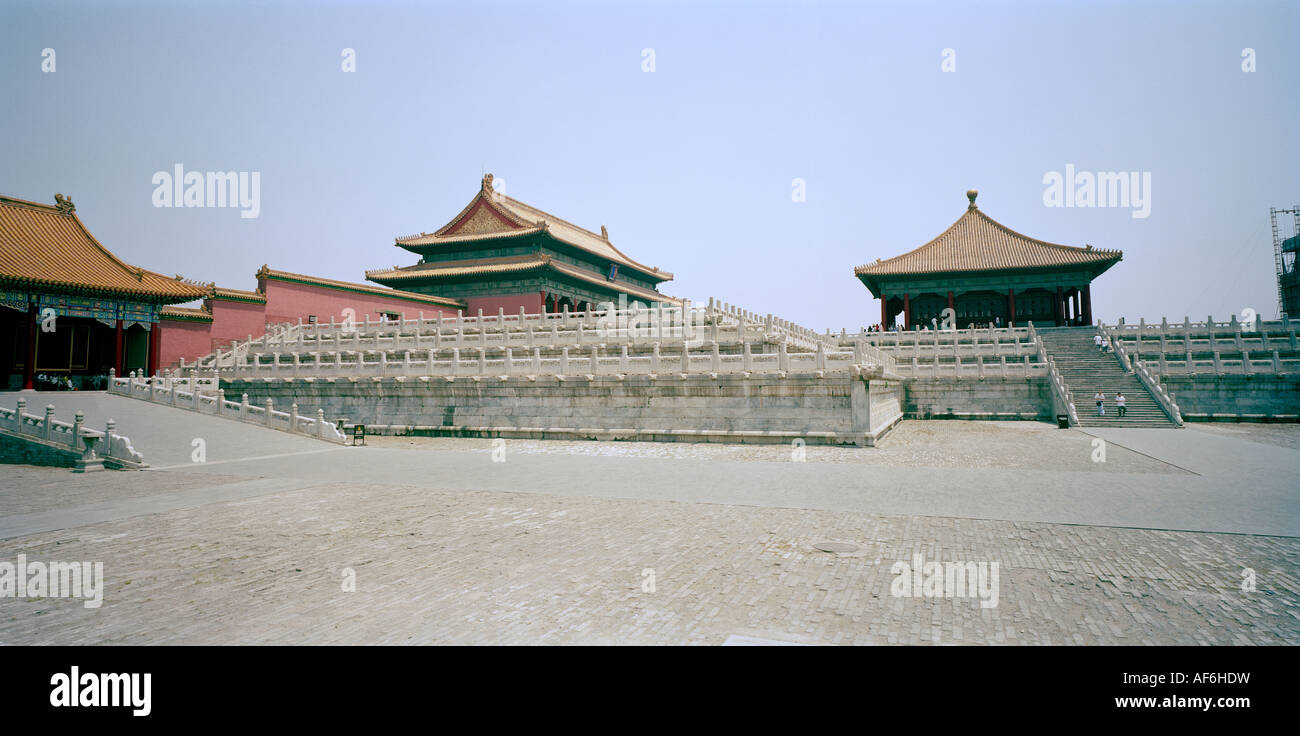 World History Travel. Panoramic of the ancient Chinese Forbidden City ...