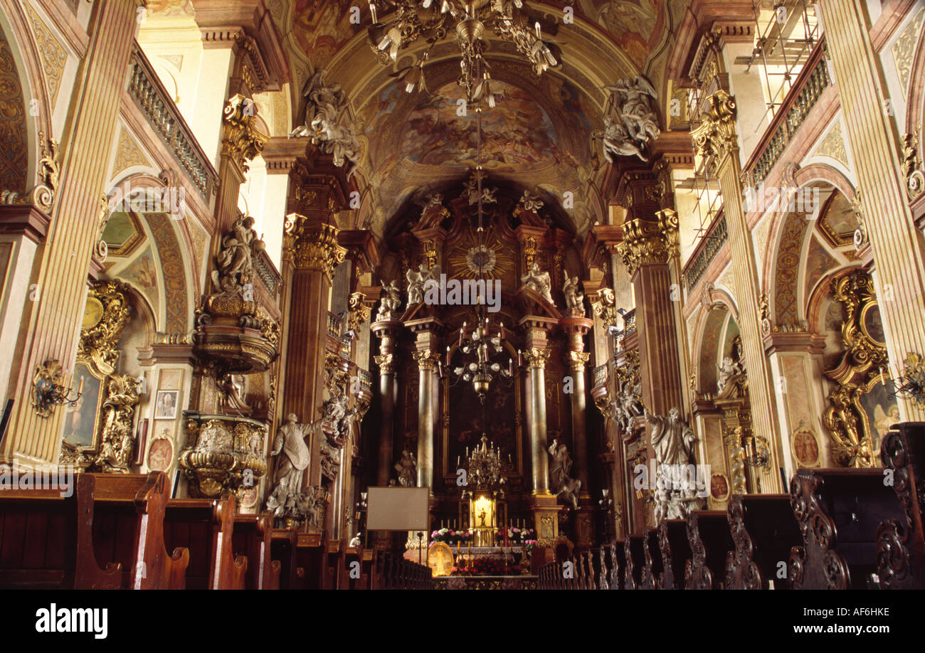 Interior of the Church of the Holy Name of Jesus, Wroclaw, Poland Stock ...