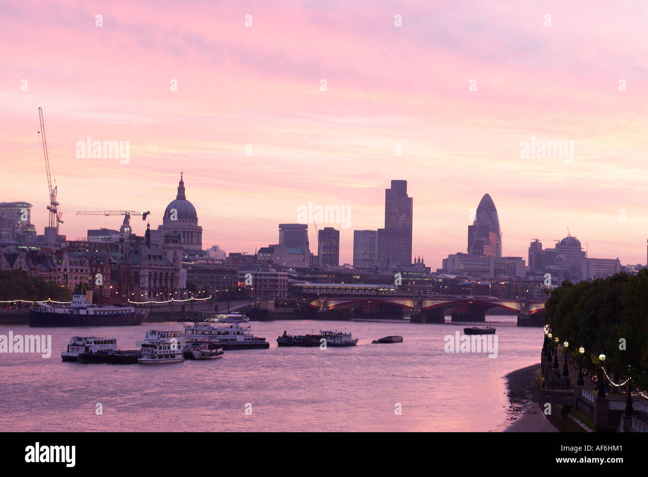 London city skyline at dawn circa 2006 Stock Photo - Alamy