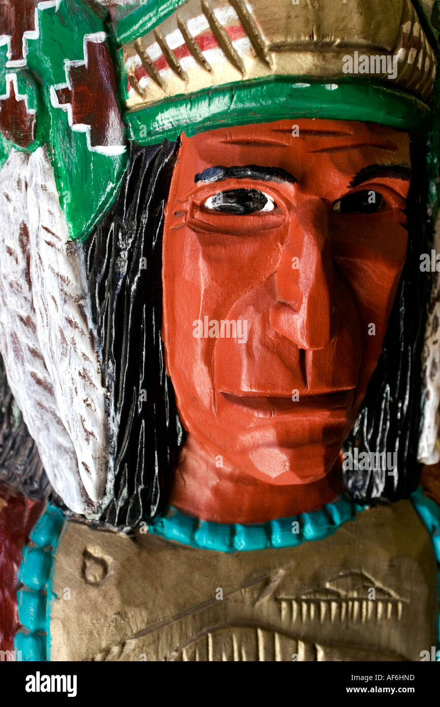 Wooden Indian bright colored Stock Photo - Alamy