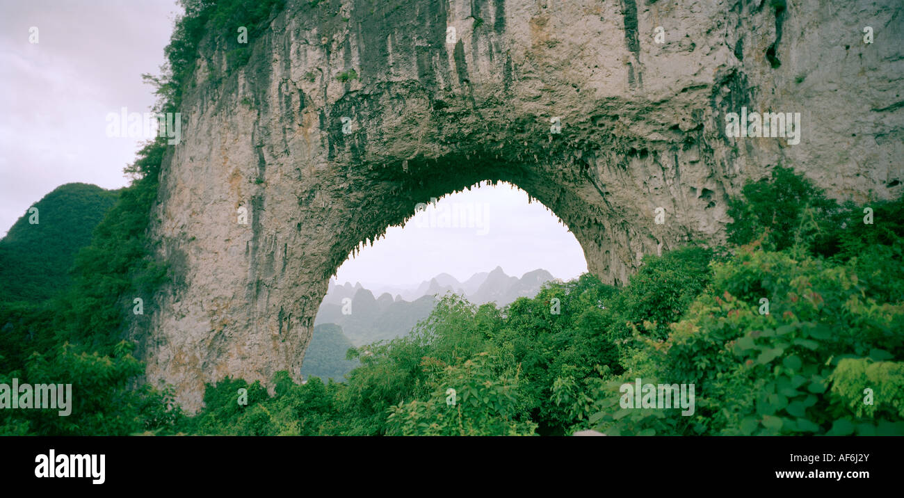 Landscapes World Travel. Landscape of Moon Hill In Yangshuo in Guilin ...