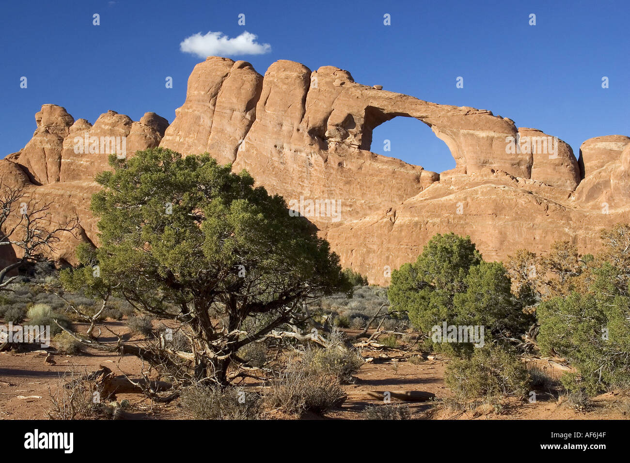 geography / travel, USA, Utah, Arches National Park, Skyline Arch, rock ...