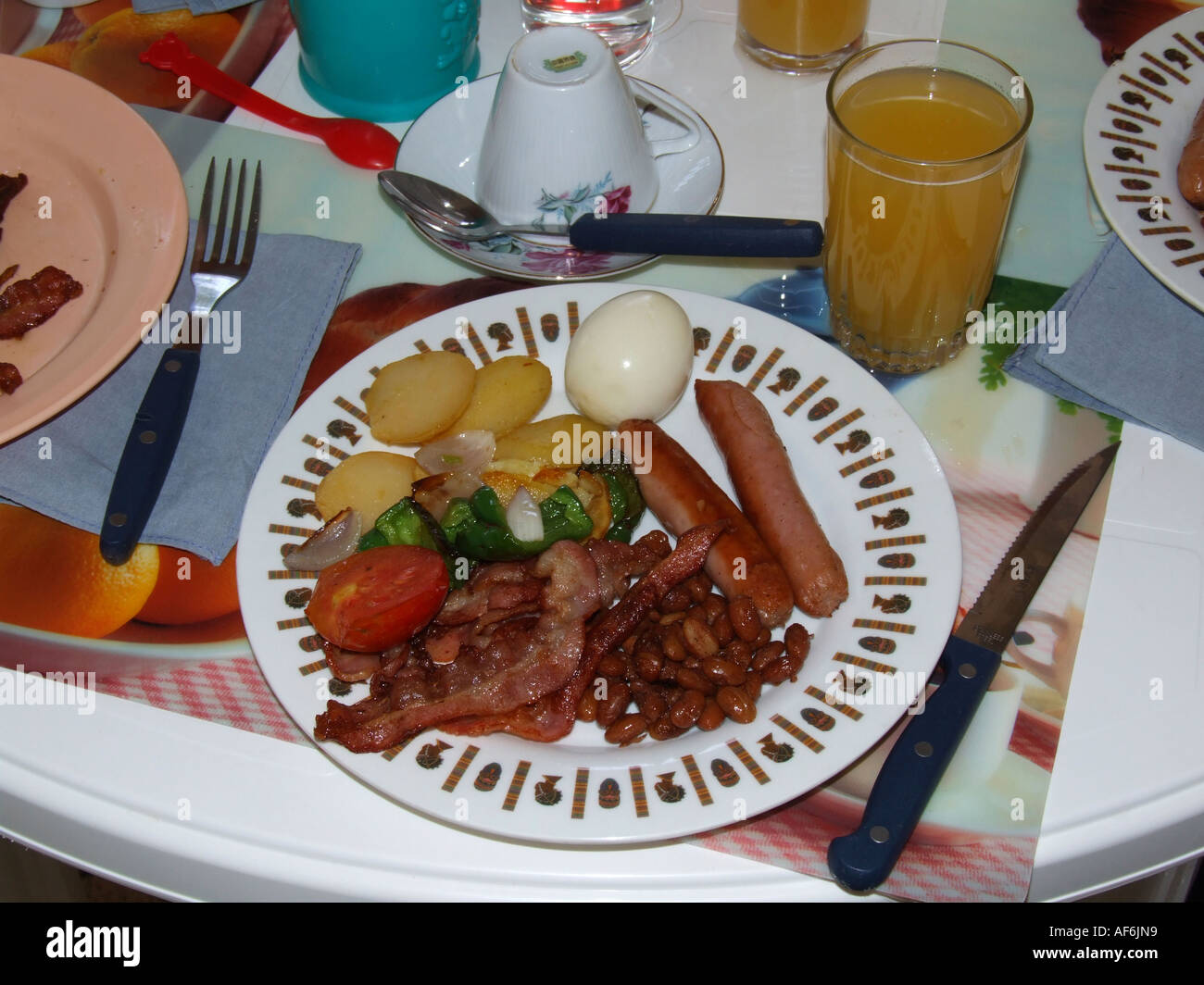 Breakfast and accessories Stock Photo - Alamy