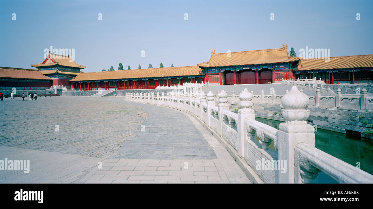 World History Travel. Panoramic of the ancient Chinese Forbidden City ...