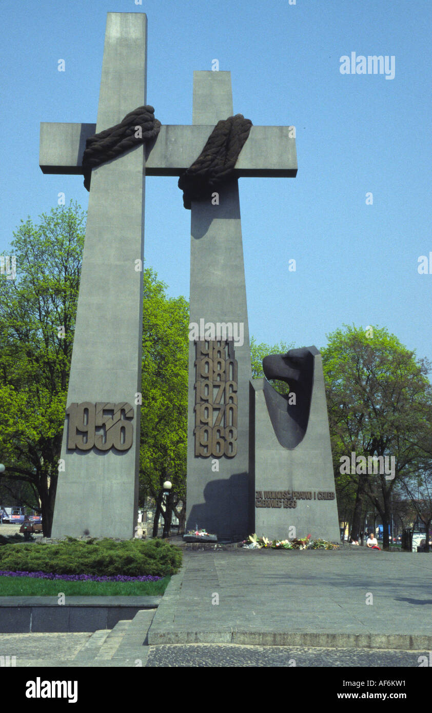 The Solidarity monument in Poznan, Poland Stock Photo - Alamy