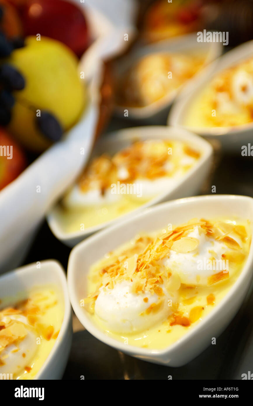 Dessert floating island Stock Photo - Alamy