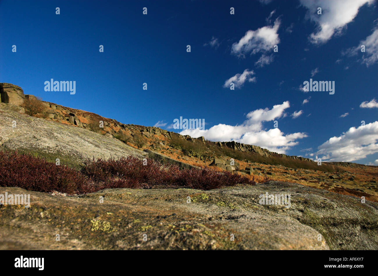 Burbage rocks spring hi-res stock photography and images - Alamy