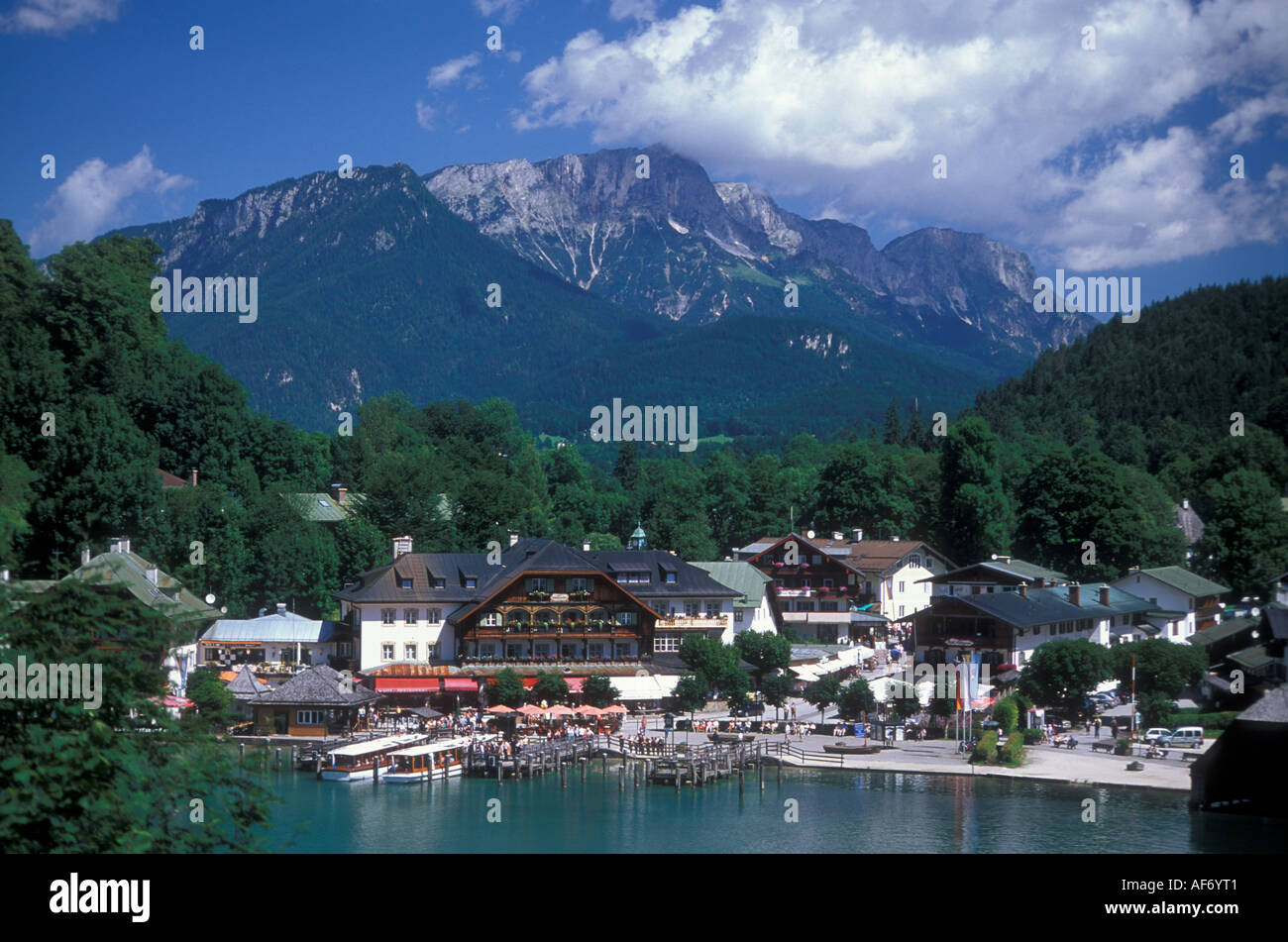 Lake, Village and Mountains, Bavaria Stock Photo - Alamy