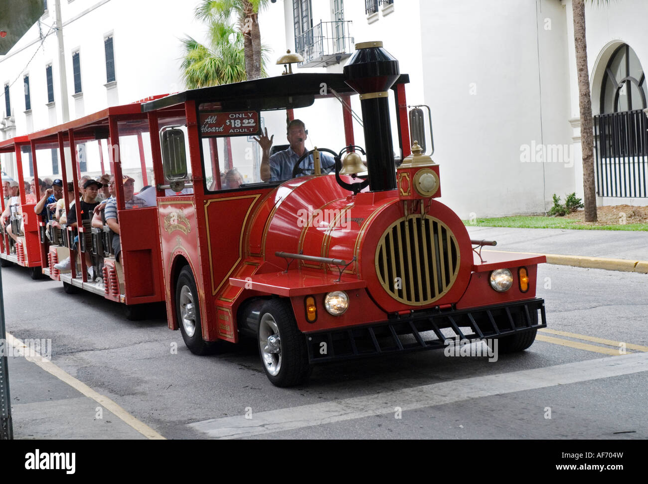 St augustine florida red train hi-res stock photography and images - Alamy