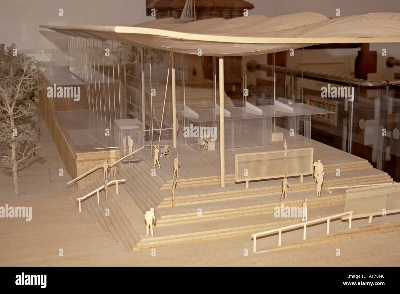 Model of National Assembly for Wales NAW building Cardiff Wales UK ...